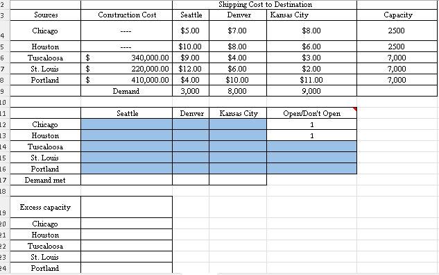 Solved answer these questions in Excel and give steps to | Chegg.com