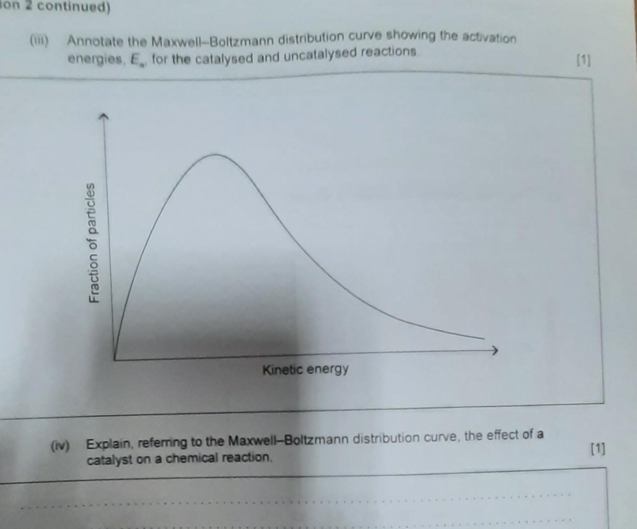 Solved (iii) Annotate the Maxwell-Boltzmann distribution | Chegg.com