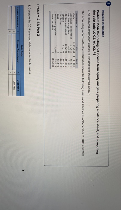 Solved Required information Problem 2-5A Computing net | Chegg.com
