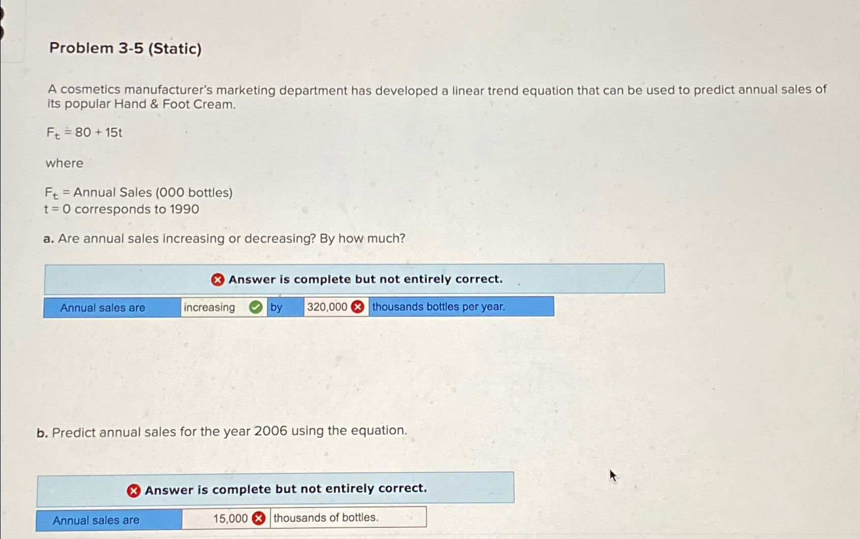 Solved Problem 3-5 (Static)A cosmetics manufacturer's | Chegg.com