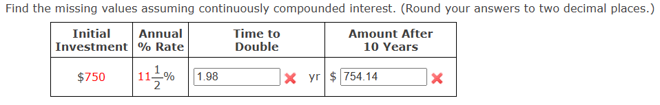 Solved Find the missing values assuming continuously | Chegg.com