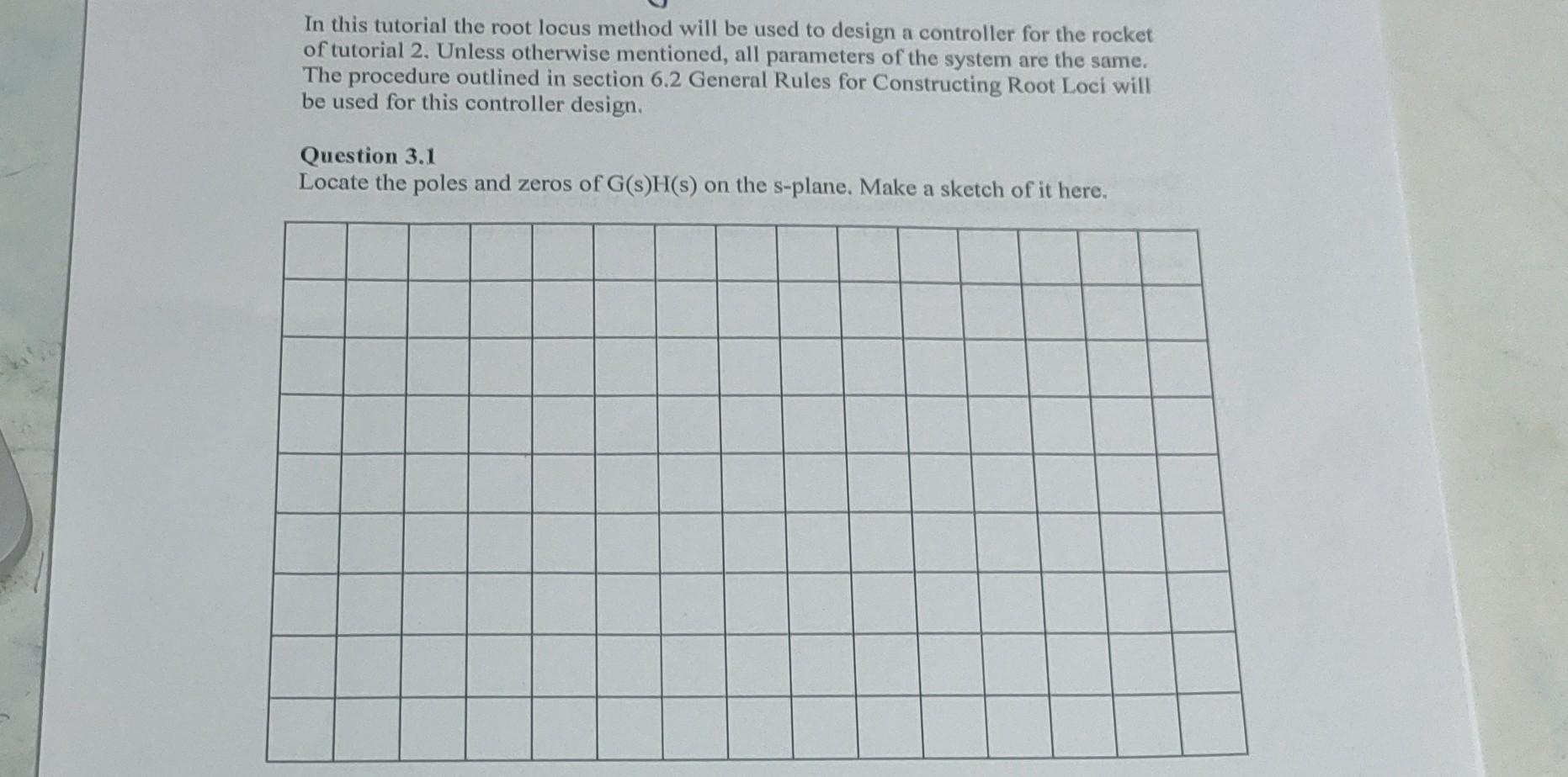 In this tutorial the root locus method will be used | Chegg.com