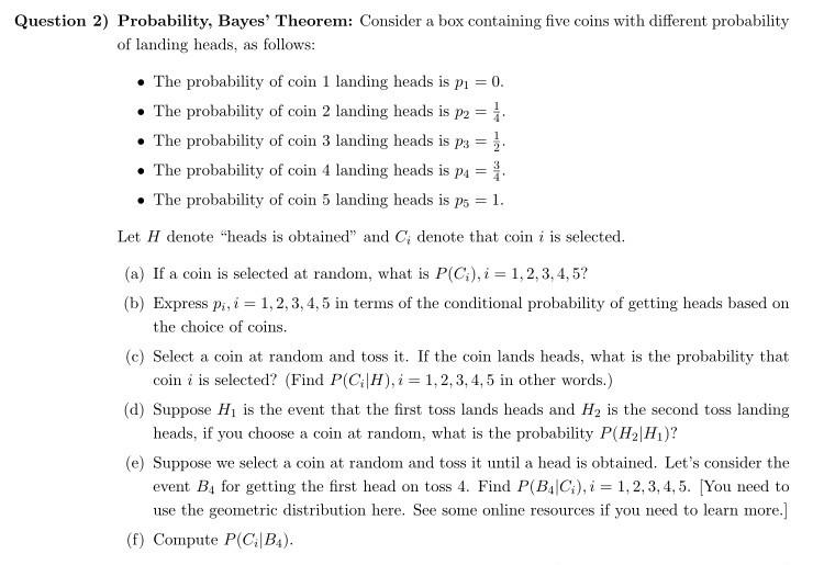 Solved 2) Probability, Bayes' Theorem: Consider a box | Chegg.com