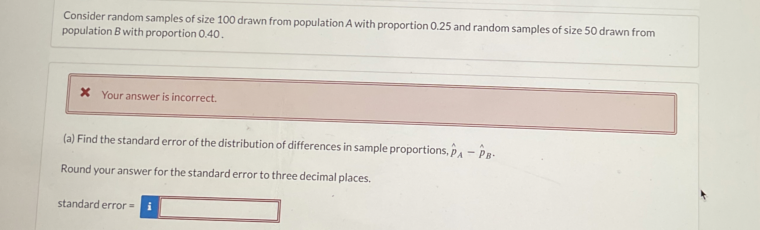Solved Consider random samples of size 100 ﻿drawn from | Chegg.com