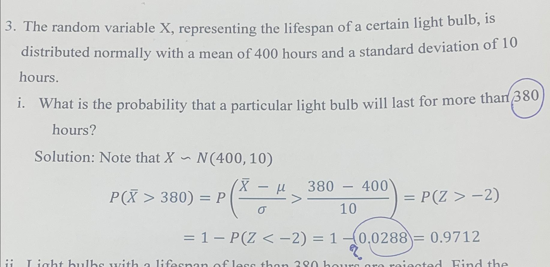 Solved The random variable x, ﻿representing the lifespan of | Chegg.com