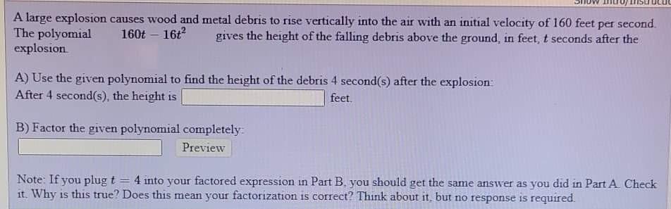 Solved A large explosion causes wood and metal debris to | Chegg.com