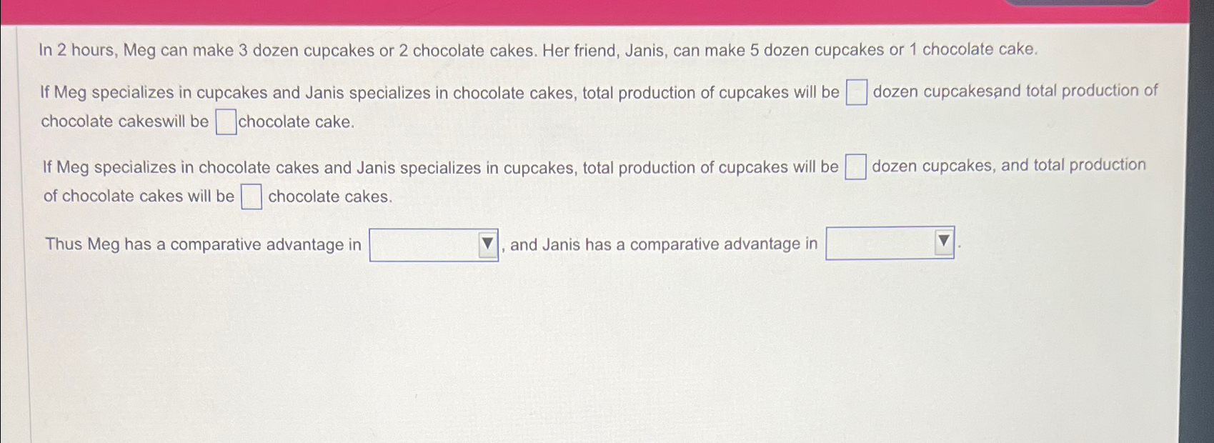 Solved In 2 ﻿hours, Meg can make 3 ﻿dozen cupcakes or 2 | Chegg.com