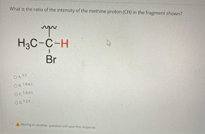 Solved What is the ratio of the intensity of the methine | Chegg.com