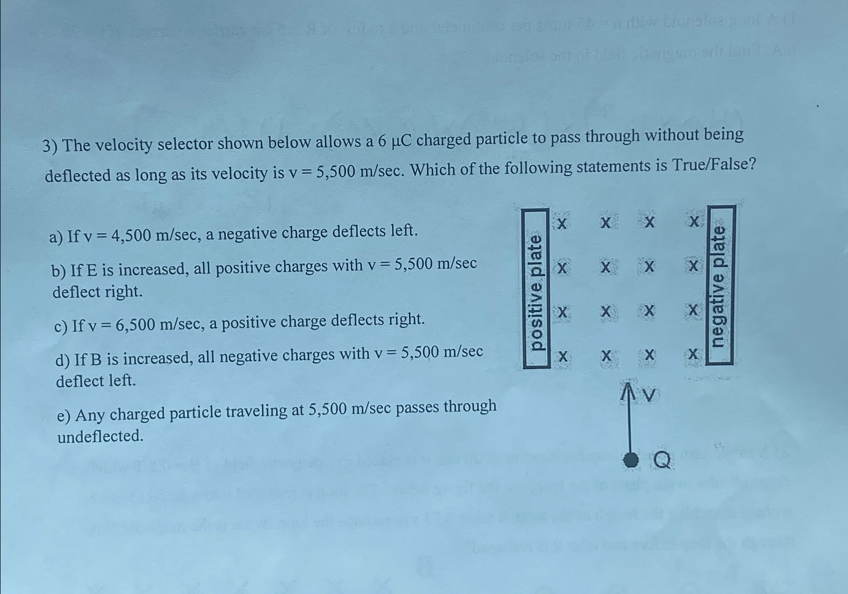 Solved The velocity selector shown below allows a 6μC | Chegg.com