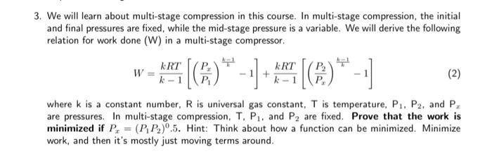 Solved 3. We will learn about multi-stage compression in | Chegg.com