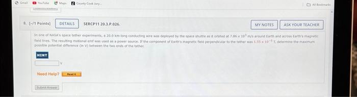 Solved I [− 1 Points] Details Sercp11 20 3 P 026 Mynotes