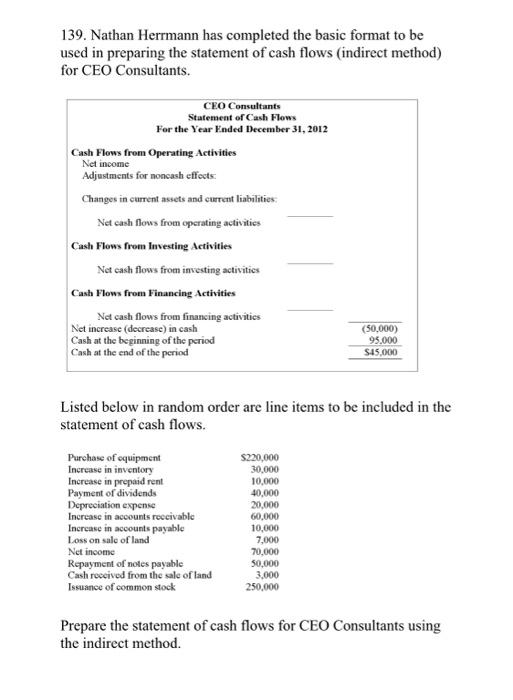 Solved 139. Nathan Herrmann has completed the basic format | Chegg.com