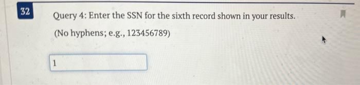 Solved Query 4: Return a list of employees whose social | Chegg.com