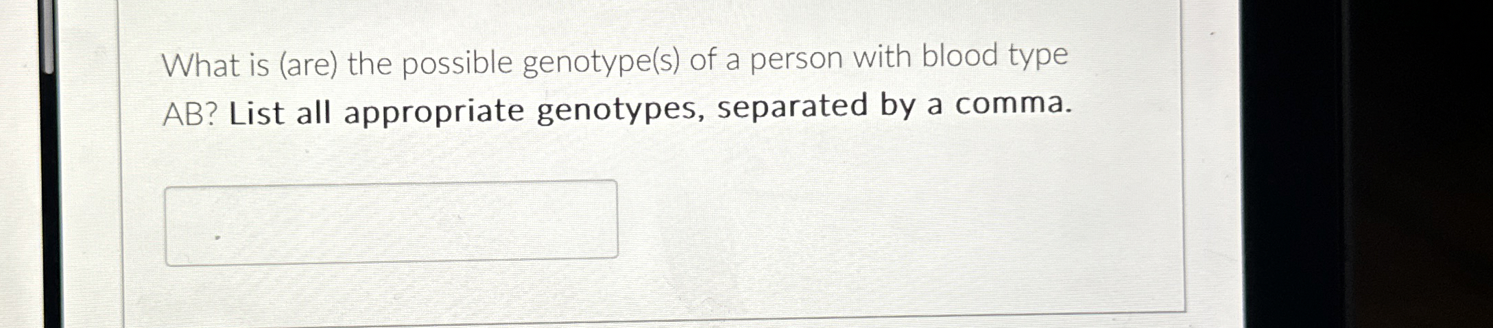 Solved What is (are) ﻿the possible genotype(s) ﻿of a person | Chegg.com