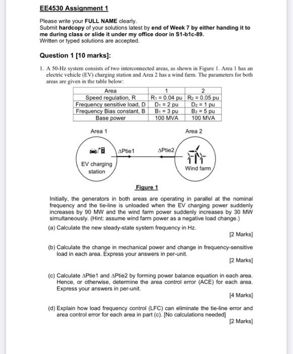 Solved EE4530 Assignment 1 Please write your FULL NAME | Chegg.com