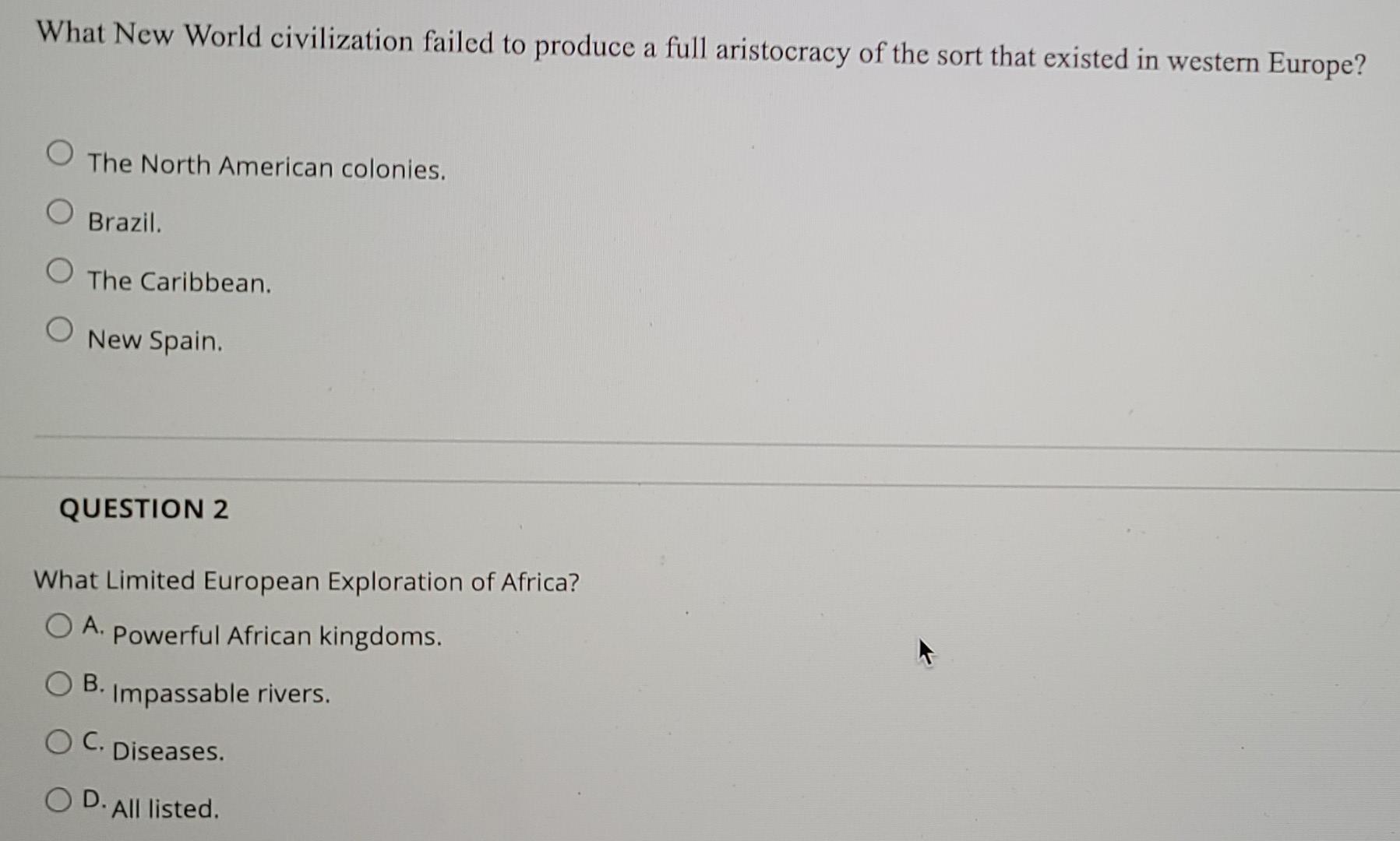 What New World civilization failed to produce a full | Chegg.com