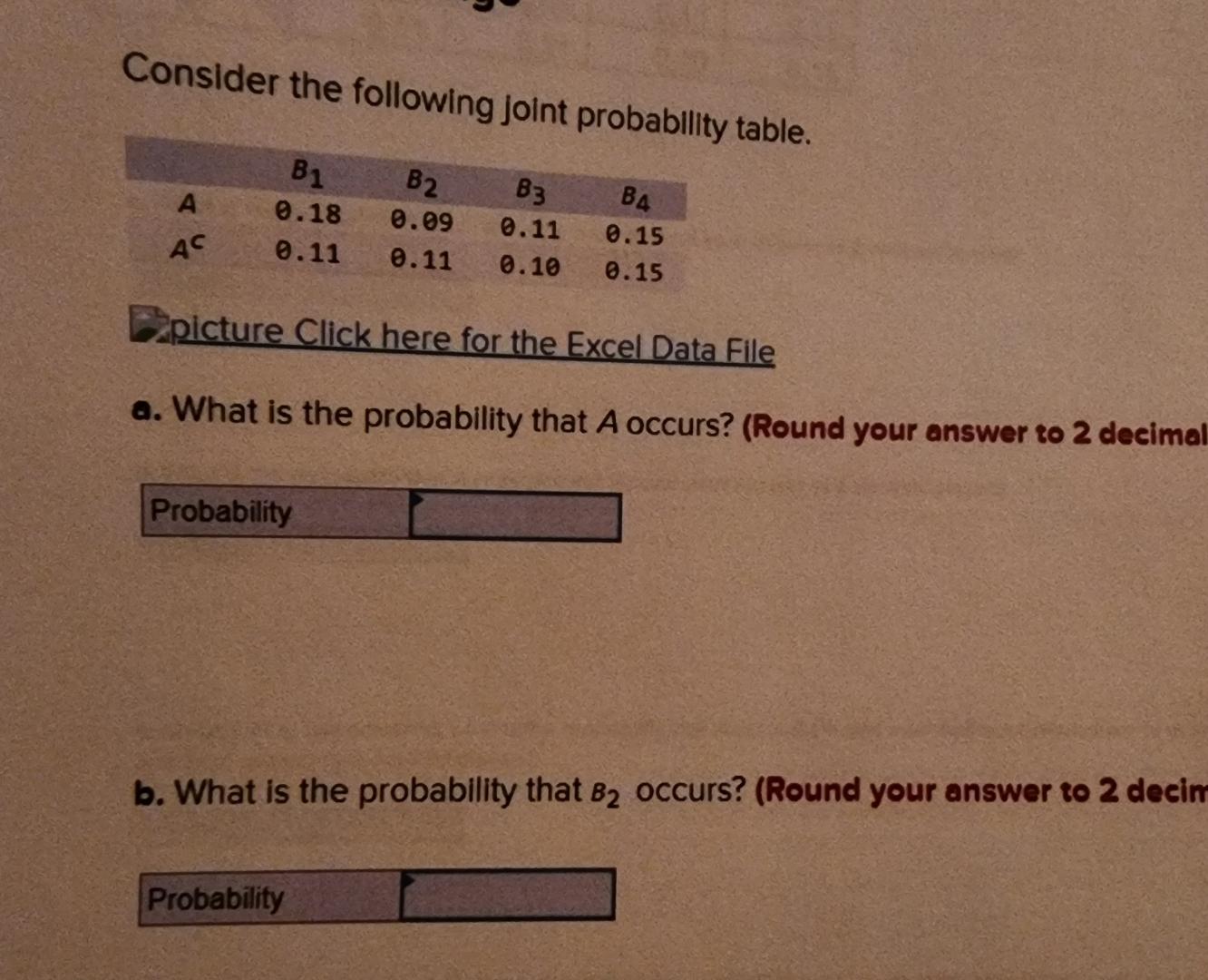 Solved Consider the following joint probability | Chegg.com