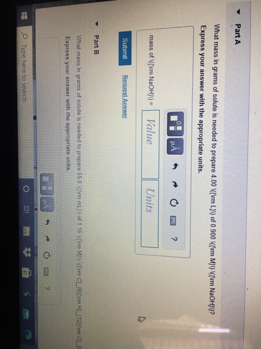 Solved Part A What mass in grams of solute is needed to | Chegg.com