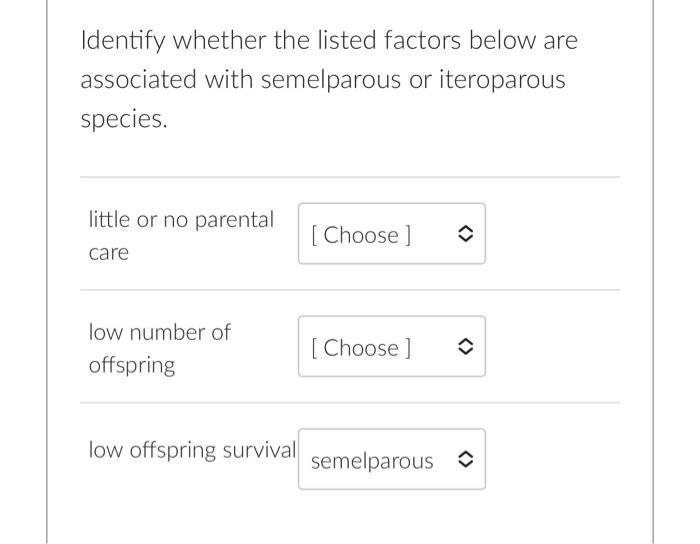 Solved Identify whether the listed factors below are | Chegg.com