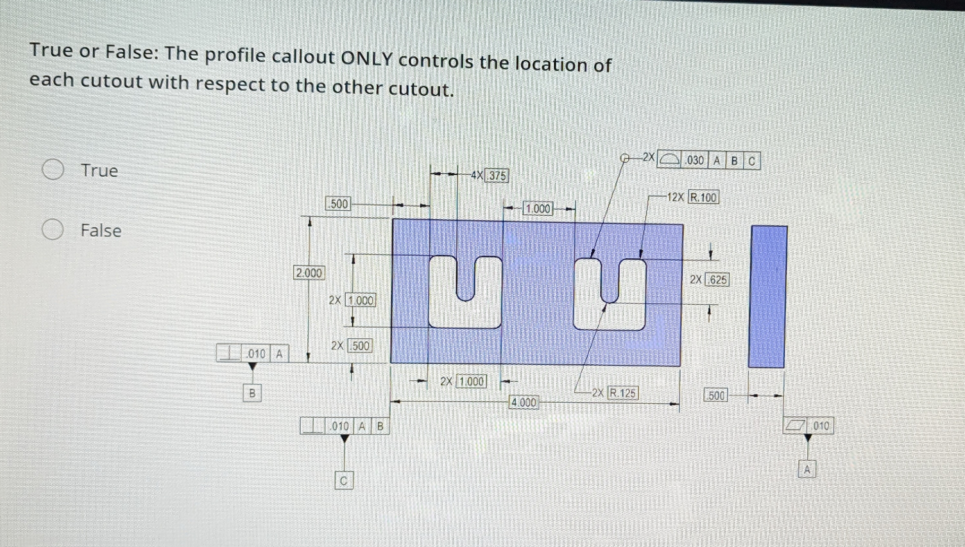 Solved True or False: The profile callout ONLY controls the | Chegg.com