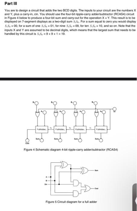 You are to design a circuit that adds the two BCD | Chegg.com