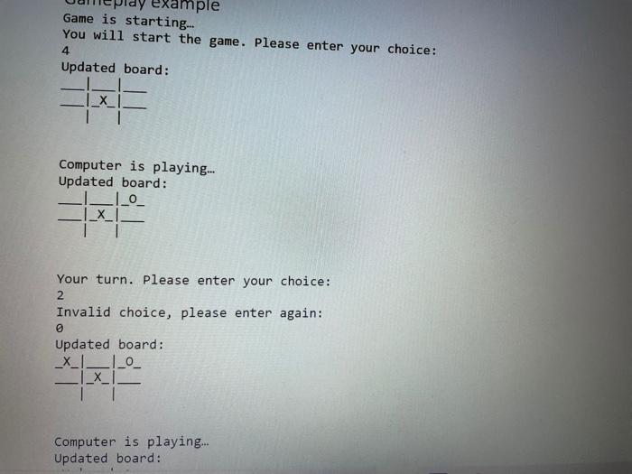 Solved Tic-Tac-Toe For this question, you will be | Chegg.com