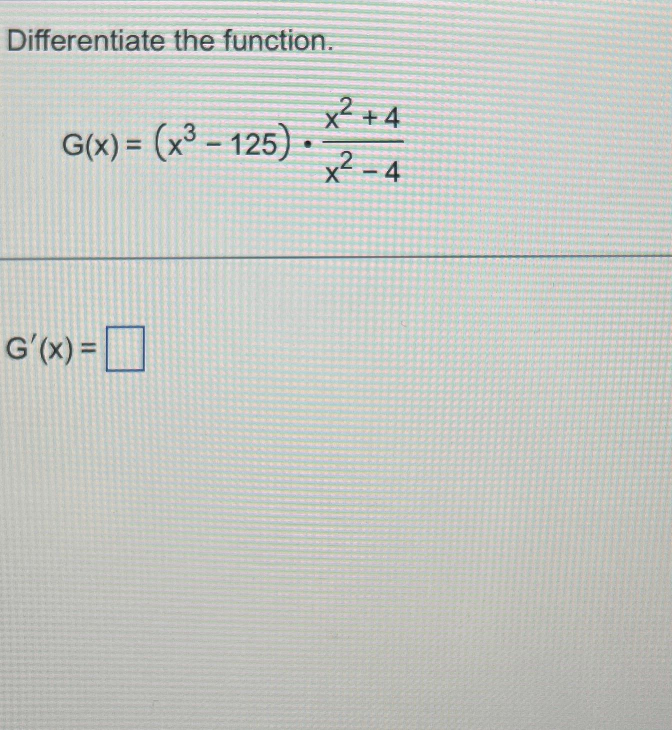 Solved Differentiate the | Chegg.com