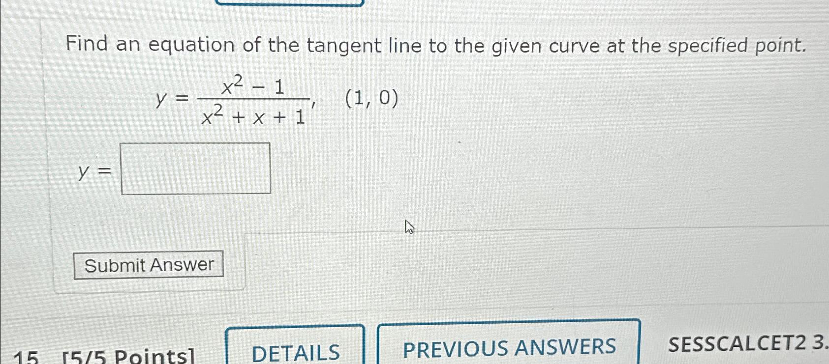 Solved Find an equation of the tangent line to the given | Chegg.com