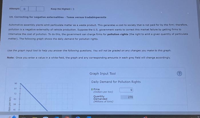 14. Correcting for negative externalities - Taxes | Chegg.com