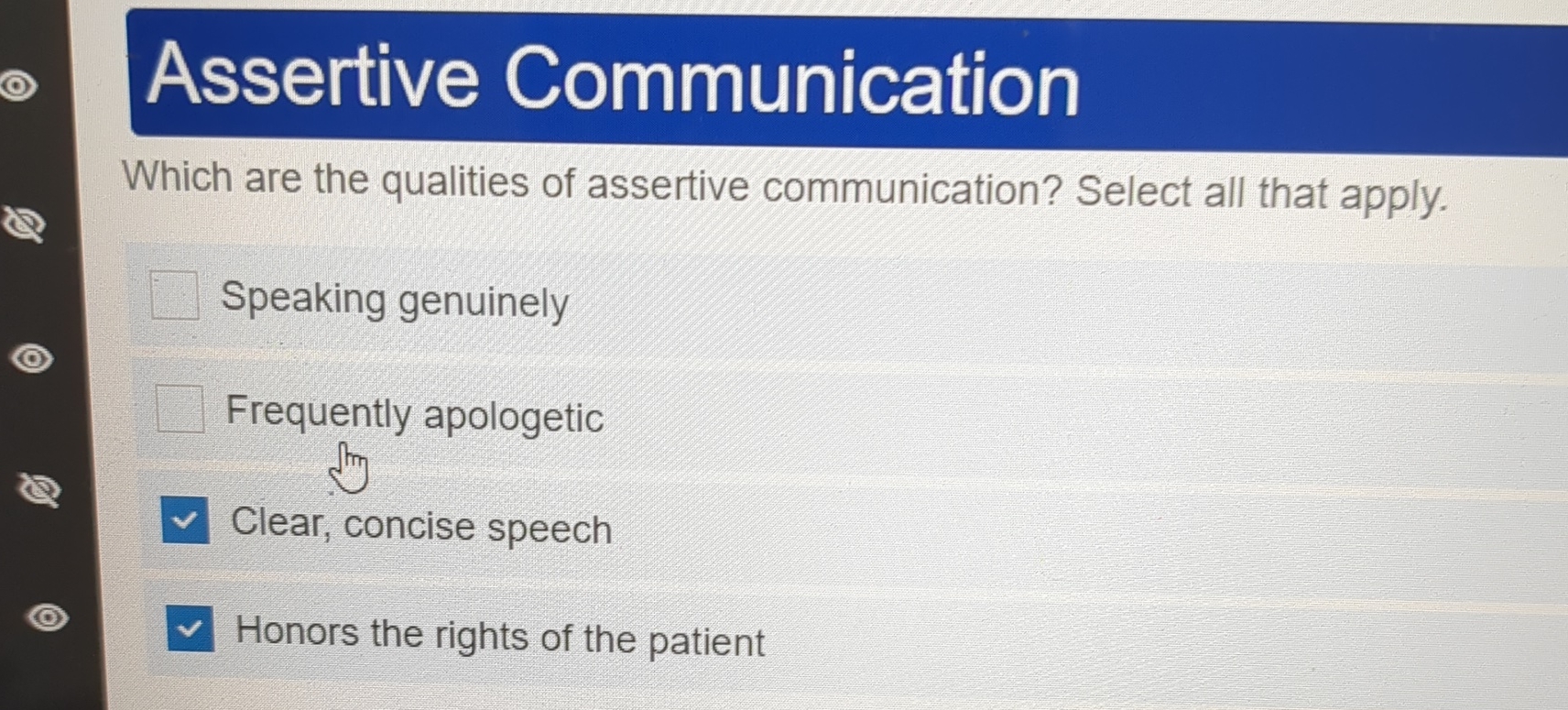 Solved Assertive CommunicationWhich are the qualities of | Chegg.com