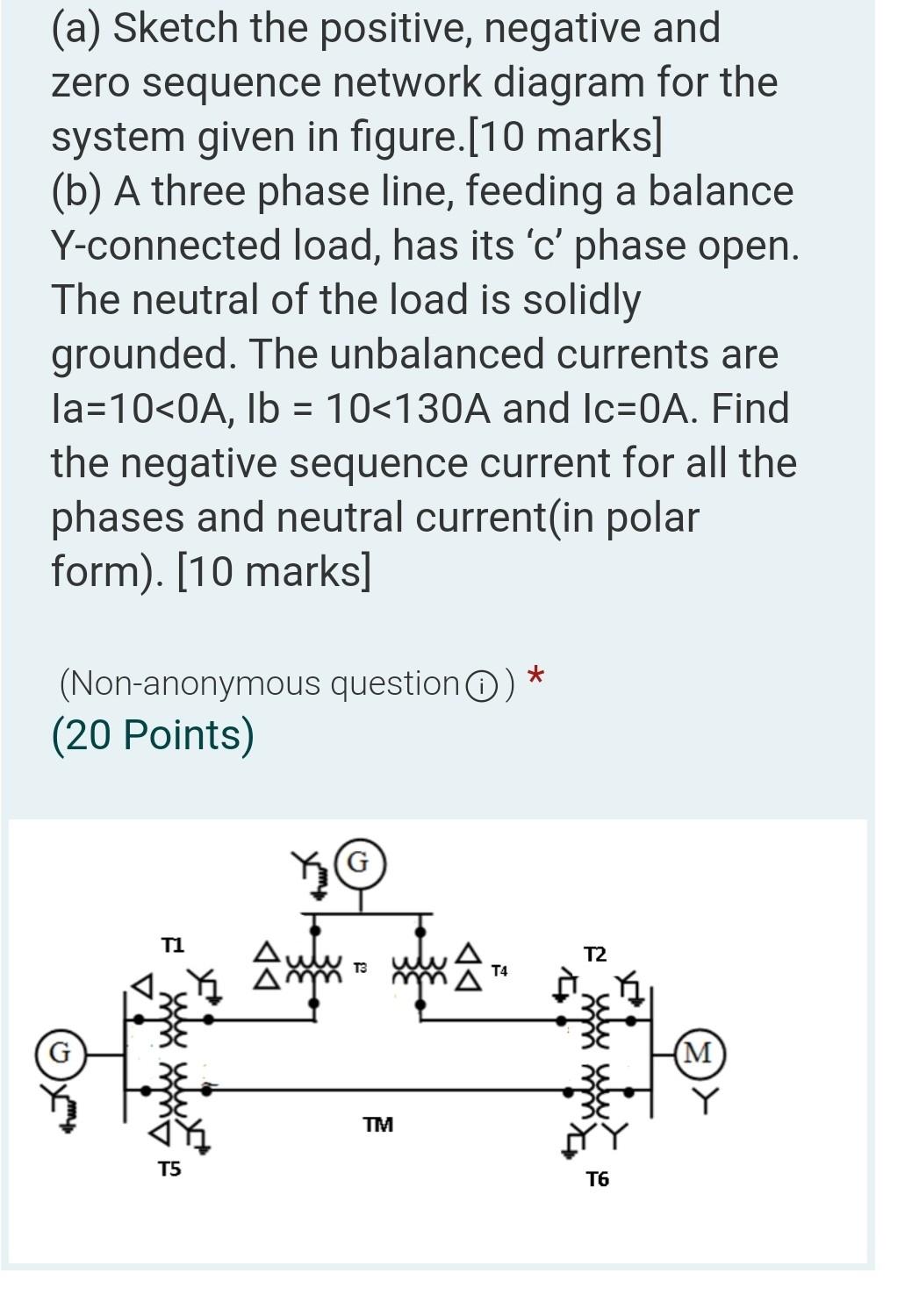 Solved (a) Sketch the positive, negative and zero sequence | Chegg.com