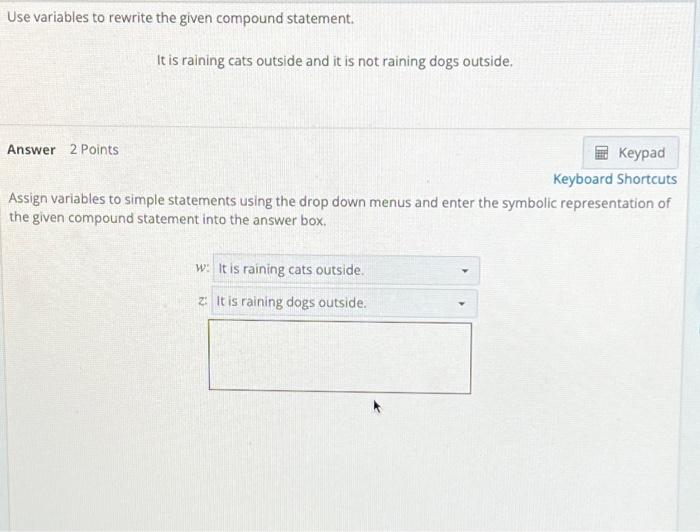 Solved Use variables to rewrite the given compound | Chegg.com