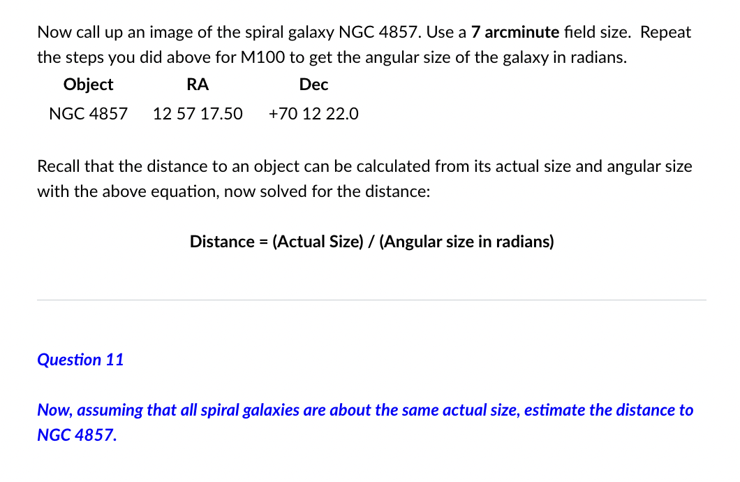 Solved Now call up an image of the spiral galaxy NGC 4857. | Chegg.com