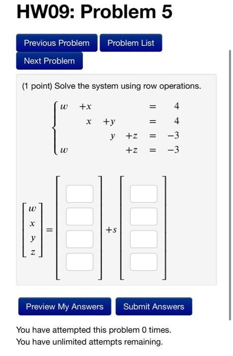 Solved HW09: Problem 5 Problem List Previous Problem Next | Chegg.com