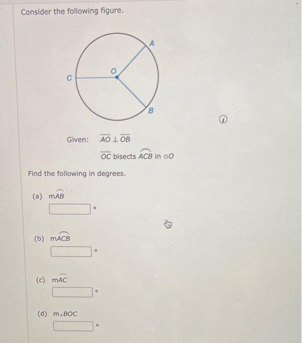 Solved Consider the following figure. с B Given: AO I OB OC | Chegg.com