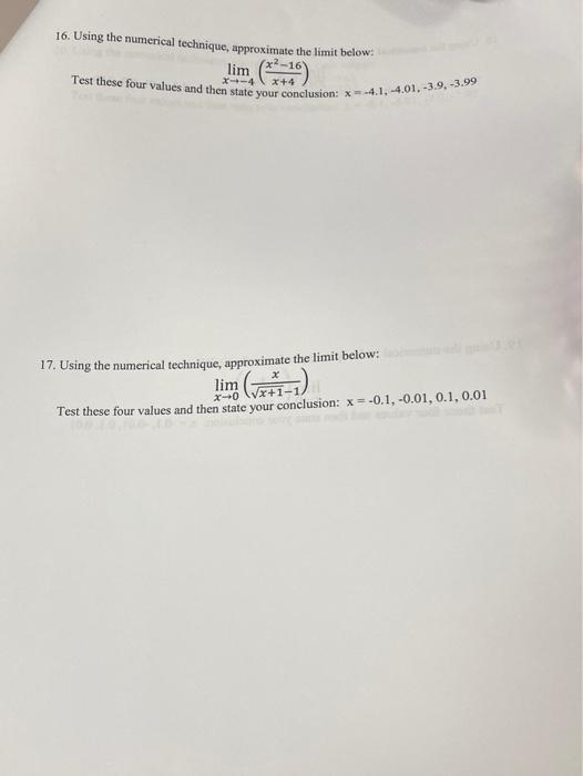 Solved 16. Using the numerical technique, approximate the | Chegg.com