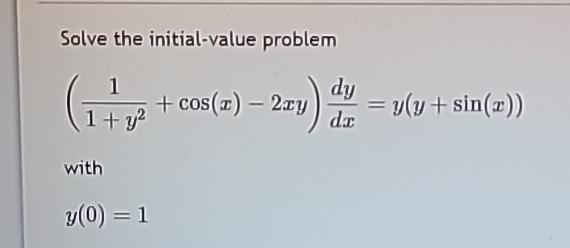 Solved Solve the initial-value | Chegg.com