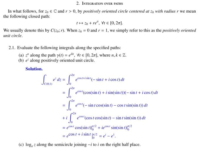 Solved In what follows, for z0∈C and r>0, by positively | Chegg.com