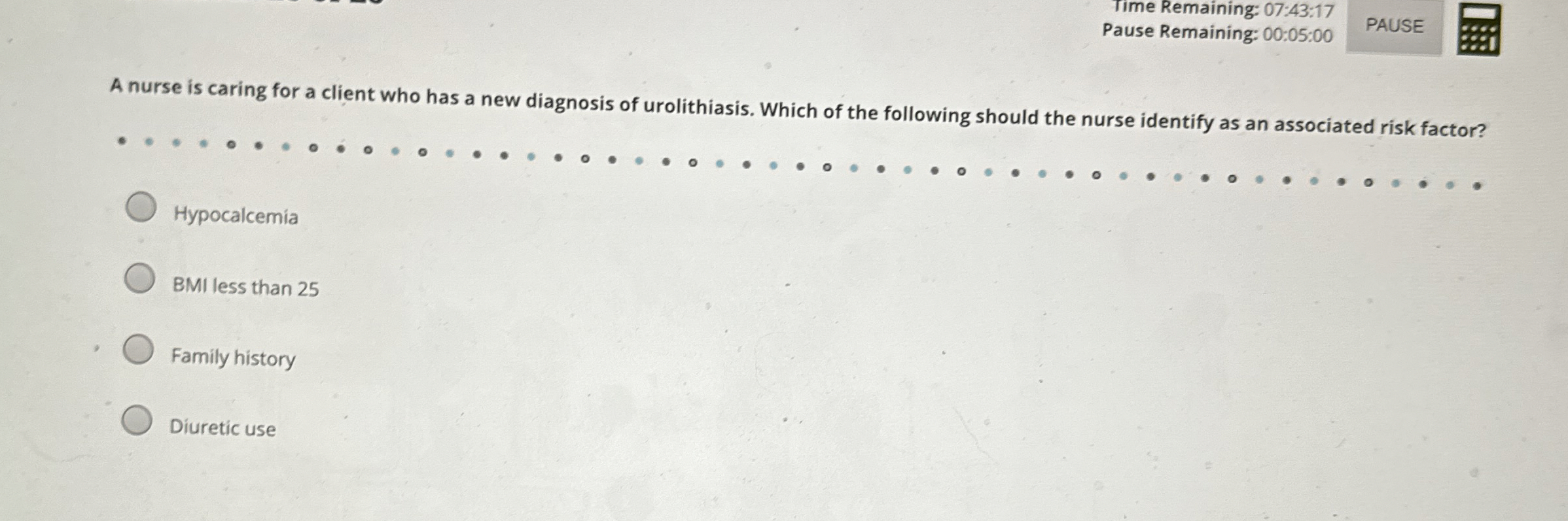 Solved Time Remaining: 07:43:17Pause Remaining: | Chegg.com