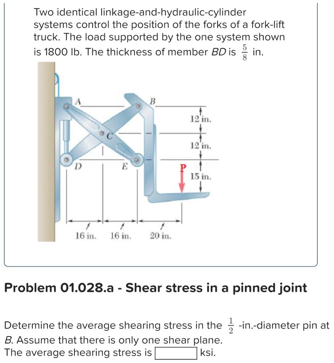 [Solved]: Two identical linkage-and-hydraulic-cylinder