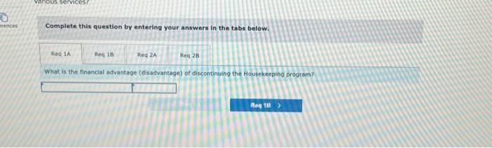 Solved Problem 13-19 (Algo) Dropping or Retaining a Segment | Chegg.com