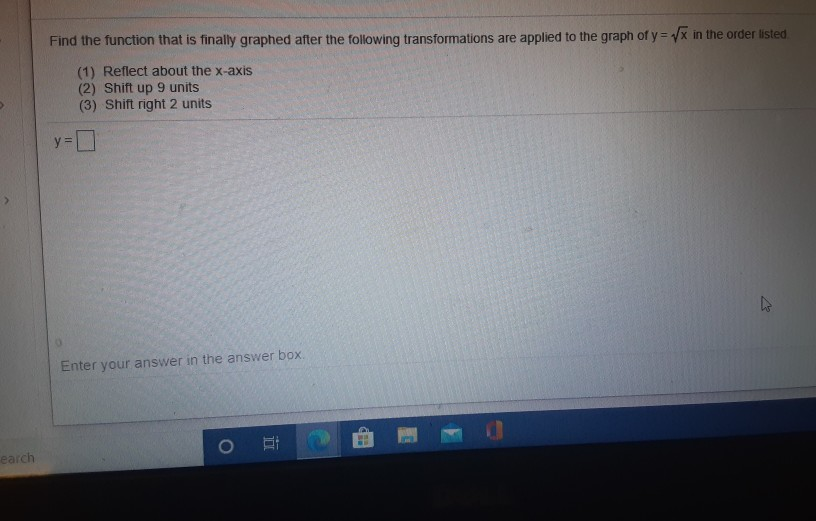 Solved Find the function that is finally graphed after the | Chegg.com