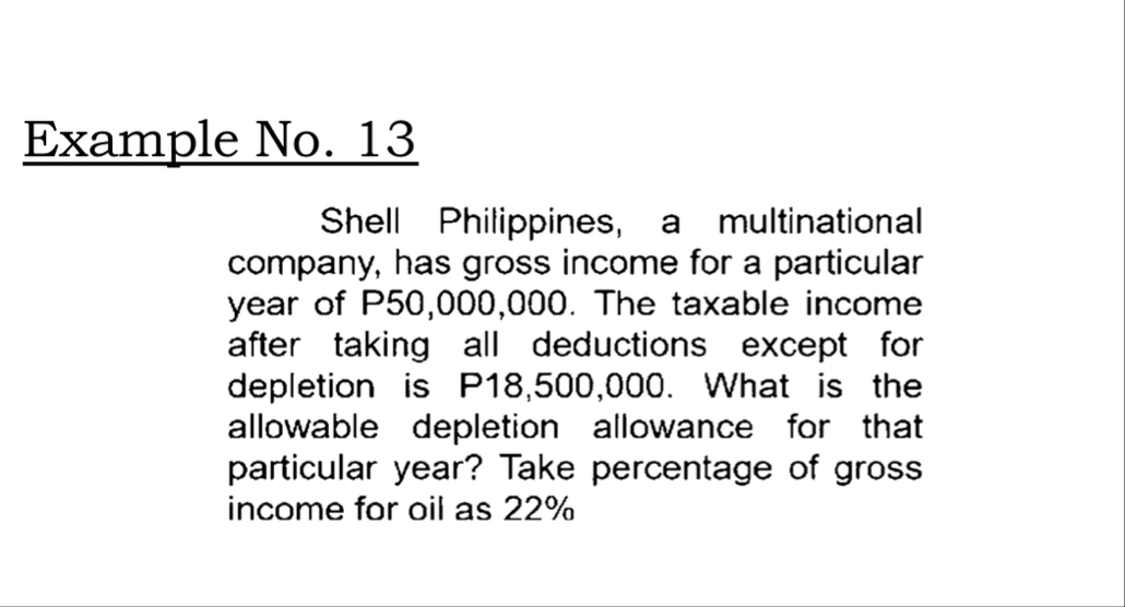 Solved Example No. 13Shell Philippines, a multinational | Chegg.com