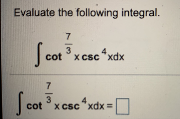 Solved Evaluate the integral. in (3x) In ( sin (3x))dx (2 | Chegg.com