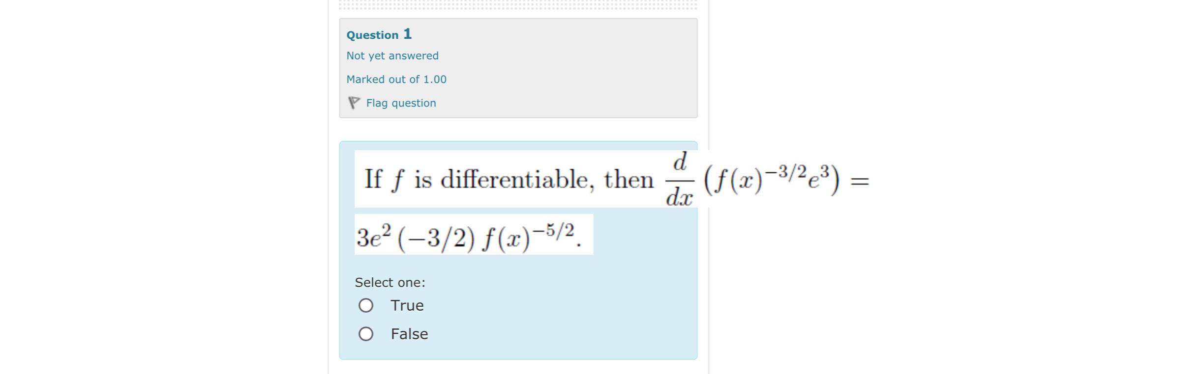 Solved Question 1Not yet answeredMarked out of 1.00Flag | Chegg.com