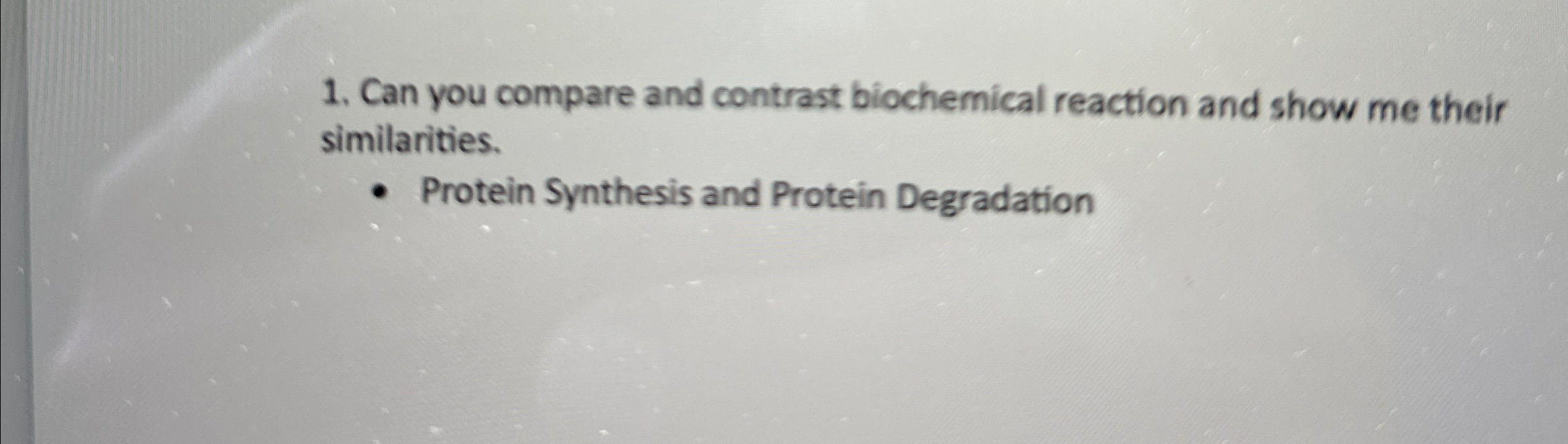 Solved Can you compare and contrast biochemical reaction and | Chegg.com