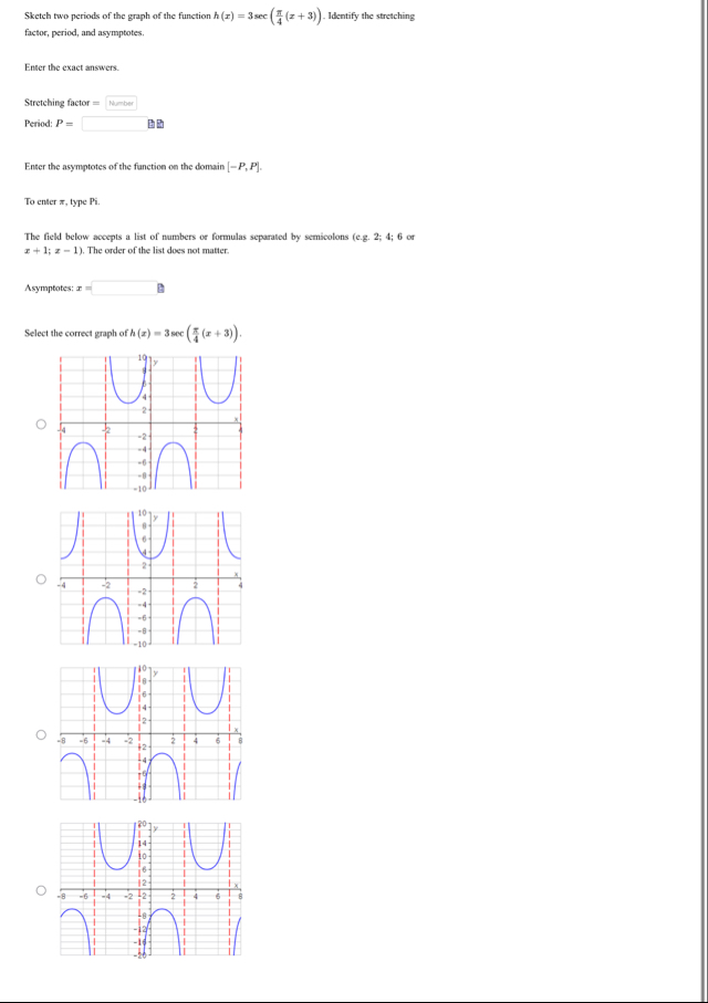 Solved Sketch two periods of the graph of the function | Chegg.com