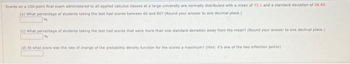 Solved Scores on a 100−p irt final exam adminlitered to all | Chegg.com