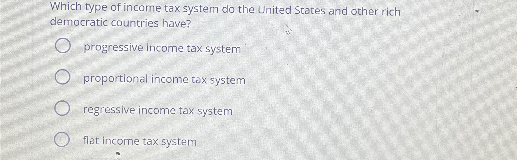Solved Which type of income tax system do the United States | Chegg.com