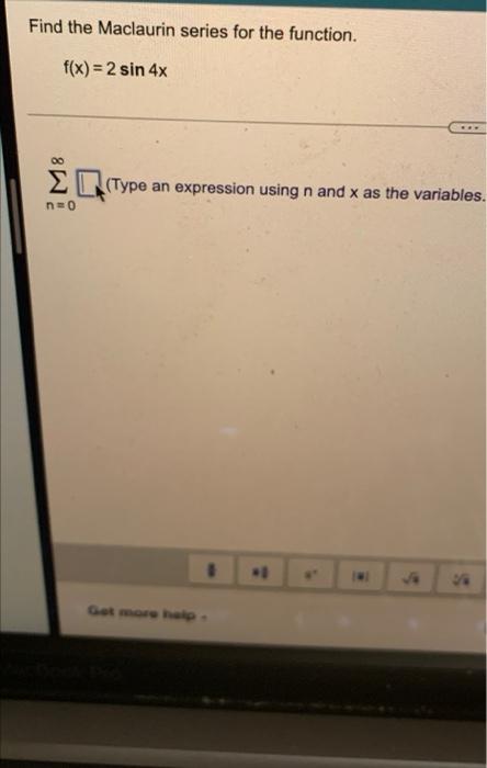 Solved Find the Maclaurin series for the function. f(x) = 2 | Chegg.com